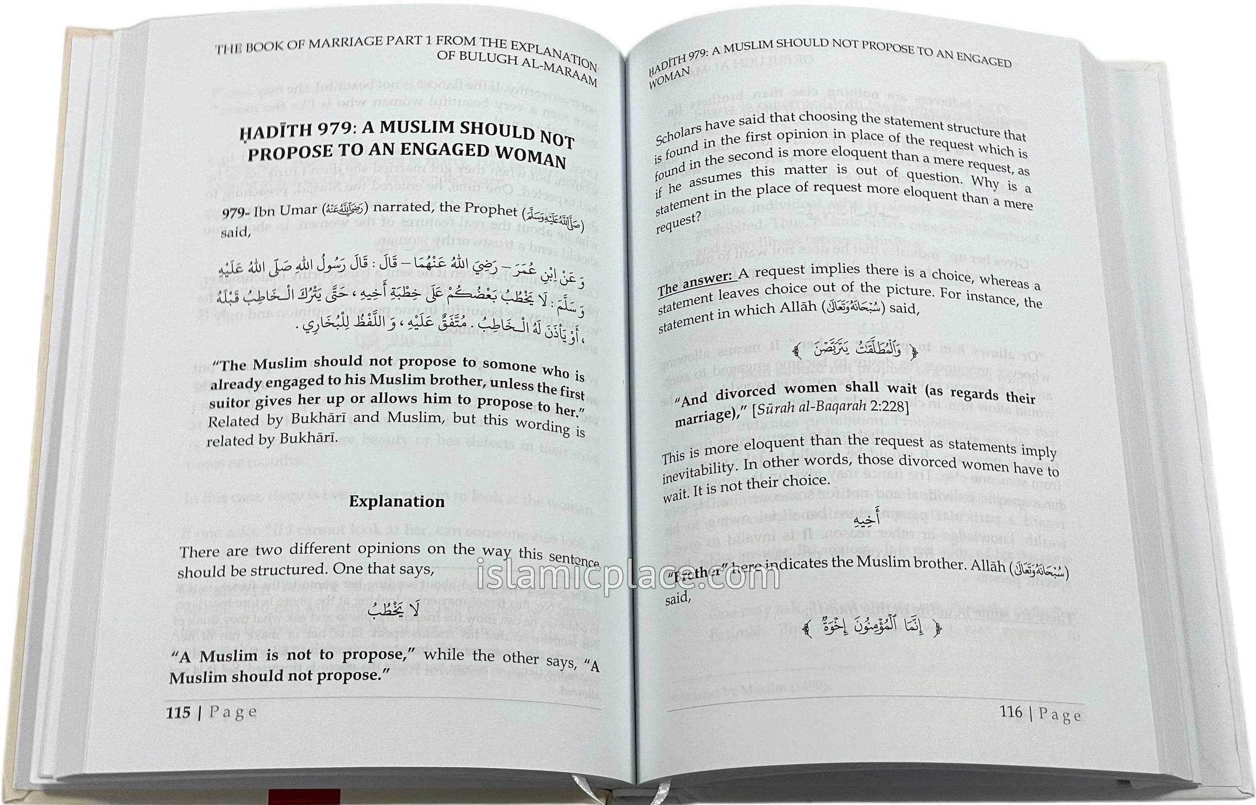 The Book of Marriage From The Explanation of Bulugh Al-Maraam - Part O ...