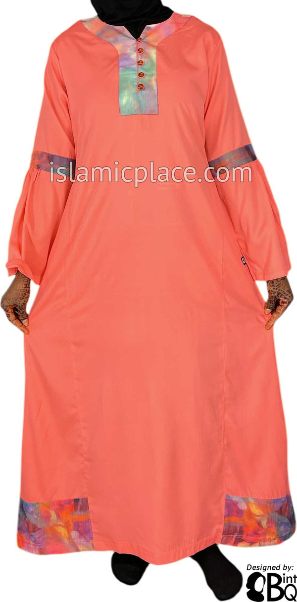Solar Orange - Suhayla Style Abaya by BintQ - S15 - The Islamic Place