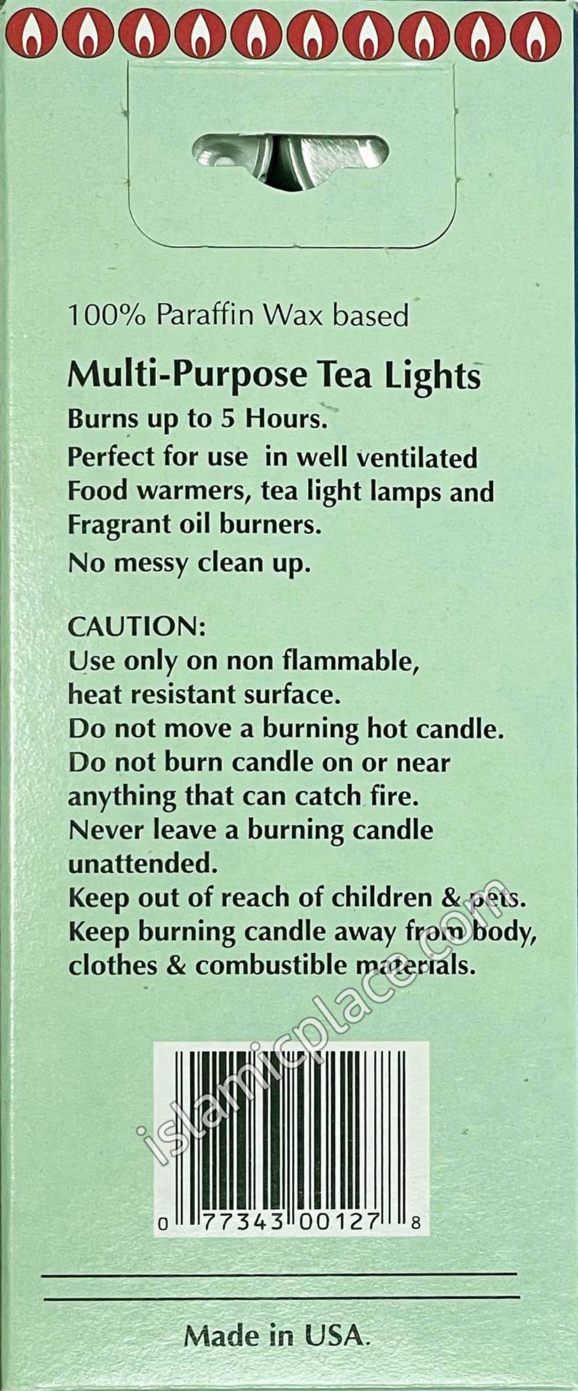 10 Tea Lights pack (Burns up to 5 Hours) - The Islamic Place
