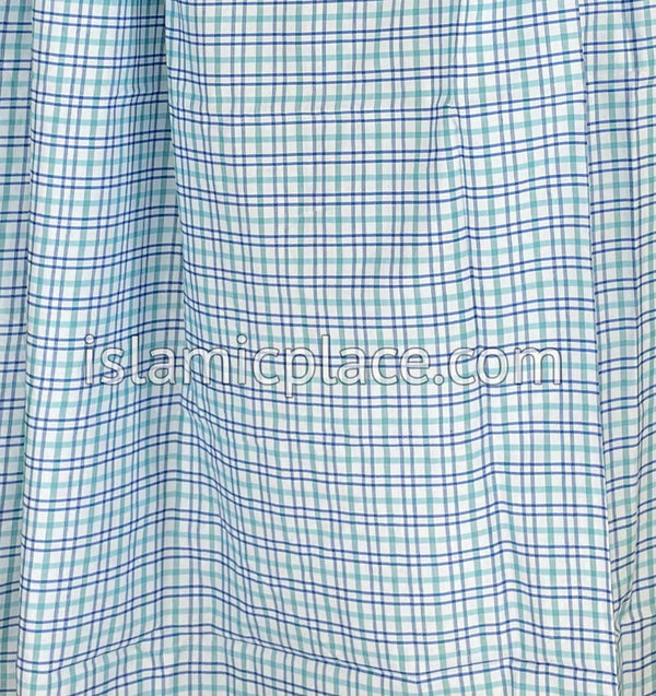 White, Teal and Royal Blue - Plaid Design Men Lungi Izar - The Islamic ...