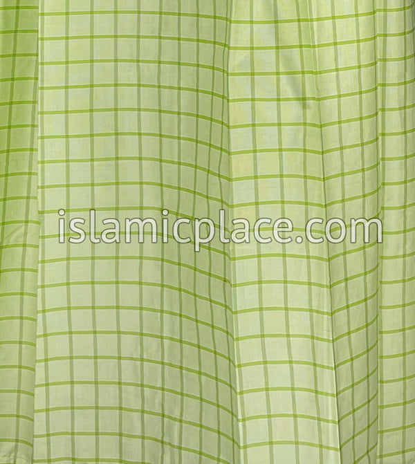 Light Olive Green and Lime Green - Square Grid Design Men Lungi Izar ...
