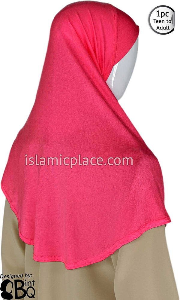 Neon Pink - Plain Teen to Adult (Large) Hijab Al-Amira (1-piece style ...